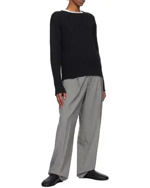 Marni Ribbed Logo Crewneck Sweater