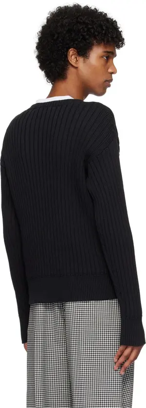 Marni Ribbed Logo Crewneck Sweater