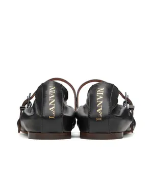 LANVIN Logo Mary Jane Flats