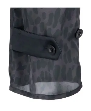 Sacai Leopard Print Satin Straight Leg Pants