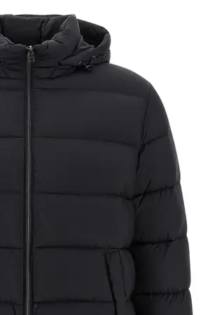 Herno Hooded Quilted Bomber Jacket - Blue