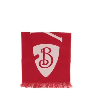 Burberry Logo Wool Scarf - Red