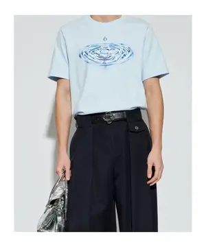 Casablanca Drip T-shirt - Light Blue