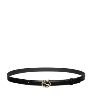 Gucci Interlocking G Buckle Belt - Black