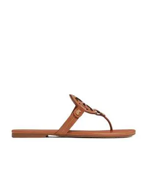 Tory Burch Logo Thong Flat Sandals - Brown