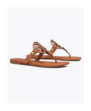 Tory Burch Logo Thong Flat Sandals - Brown