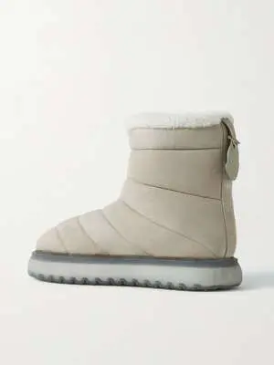 Moncler Hermosa Shearling-lined Suede Ankle Boots