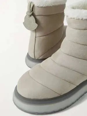 Moncler Hermosa Shearling-lined Suede Ankle Boots
