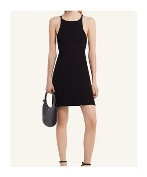 COURREGES Rib Knit Dress With Buckle Detail