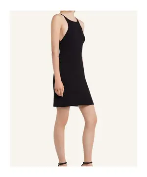 COURREGES Rib Knit Dress With Buckle Detail