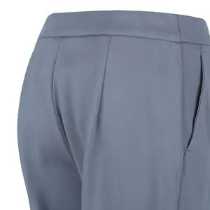 Max Mara Pleat Detailed Tapered Cropped Trousers - Blue