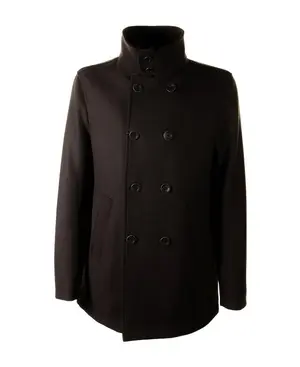 Herno Double-breasted High Neck Jacket - Black