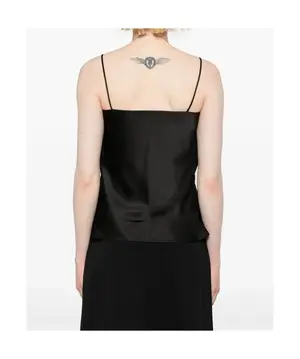 Herno Spaghetti Straps Satin Tank Top