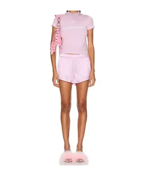 Balenciaga Elasticated Logo Pattern Shorts