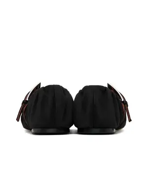 Paris Texas Sveva Plissé Buckle Ballet Flats