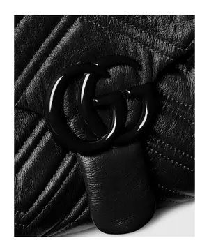 Gucci Gg Marmont Maxi Shoulder Bag - Black