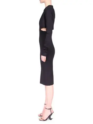 Givenchy Cut-out Punto Milano Midi Dress