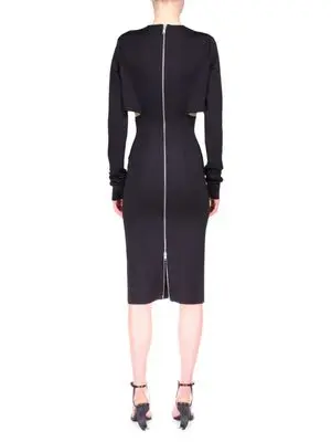 Givenchy Cut-out Punto Milano Midi Dress