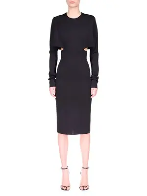 Givenchy Cut-out Punto Milano Midi Dress