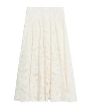 MAX MARA Max Mara Studio High Waist Lace Midi Skirt