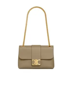 Celine Medium Victoire Bag In Supple Calfskin - Brown