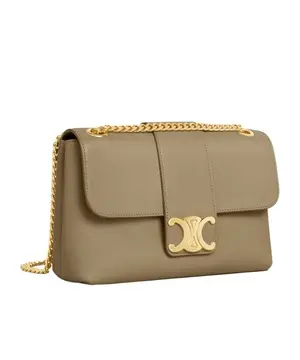 Celine Medium Victoire Bag In Supple Calfskin - Brown