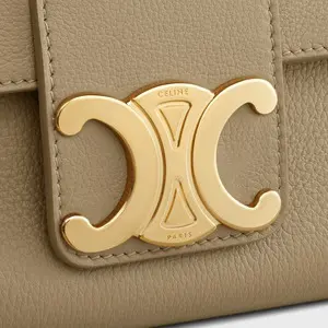 Celine Medium Victoire Bag In Supple Calfskin - Brown
