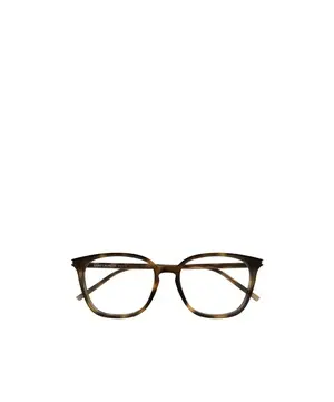 Saint Laurent Tortoiseshell Effect Eyeglasses - Brown