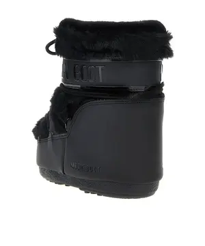 Moon Boot Icon Low Faux-fur Lace-up Boots - Black