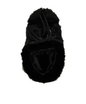 Moon Boot Icon Low Faux-fur Lace-up Boots - Black