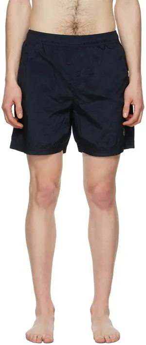 Stone Island Compass Patch Swim Shorts - Blue