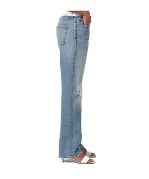 AGOLDE Kelly Distressed Straight-leg Jeans