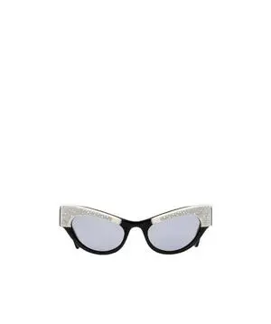 Gucci Cat-eye Frame Sunglasses With Crystal Trim - Blue