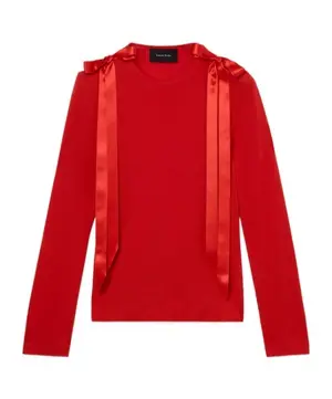 Simone Rocha Long Sleeve T-shirt With Bow Ribbons