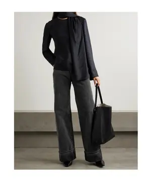 Veronica Beard High-rise Wide-leg Jeans