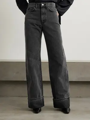 Veronica Beard High-rise Wide-leg Jeans
