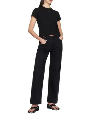 Alexander Wang Dip Side Lace Undie Jeans - Black