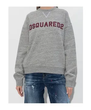 Dsquared2 College Short Wide Fit Crewneck Sweatshirt - Gray