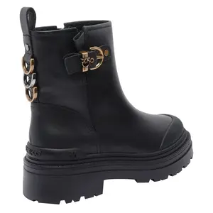 Pinko Buckled Side Zip Boots - Black