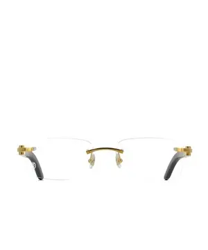 Cartier Rimless Rectangular Frame Eyeglasses - White