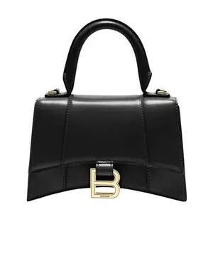 Balenciaga Hourglass Xs Top Handle Bag - Black