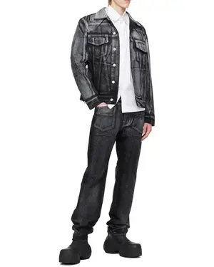 Givenchy Straight Fit Painted Denim Jeans