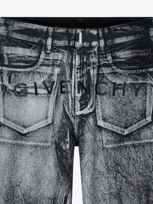 Givenchy Straight Fit Painted Denim Jeans