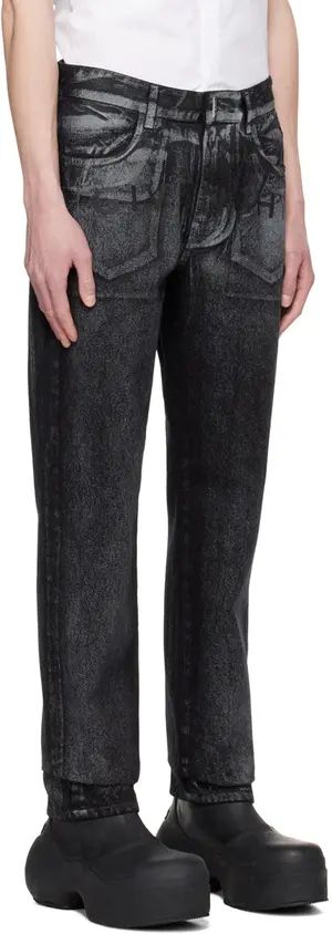 Givenchy Straight Fit Painted Denim Jeans