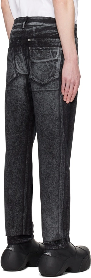 Givenchy Straight Fit Painted Denim Jeans