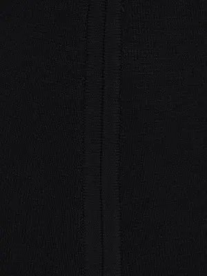 TOTEME Scoop Neck Long Sleeve Knitted Top - Black