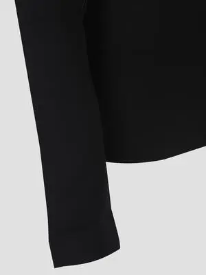 TOTEME Scoop Neck Long Sleeve Knitted Top - Black