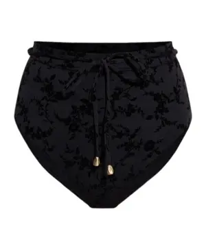Zimmermann High Waisted Drawstring Swimming Trunks With Floral Print