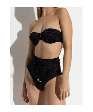 Zimmermann High Waisted Drawstring Swimming Trunks With Floral Print