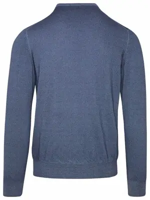 GRAN SASSO Cashmere Crew Neck Sweater - Blue